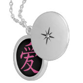 Japanese Chinese Love Symbol from Hearts Locket Necklace | Zazzle