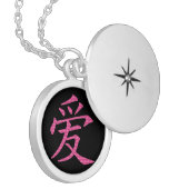 Japanese Chinese Love Symbol from Hearts Locket Necklace | Zazzle