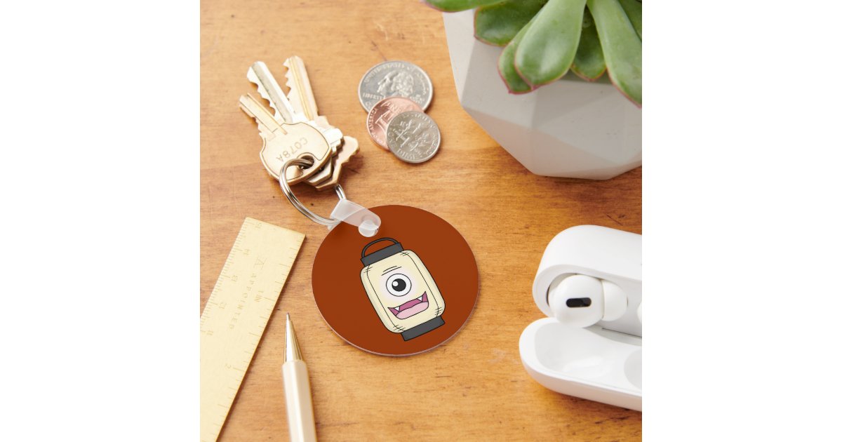 Japanese Chochin-obake (Paper Lantern Ghost) Keychain | Zazzle