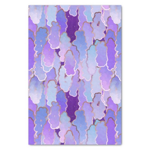 Japanese Clouds, Twilight, Violet and Deep Purple Tissue Paper | Zazzle