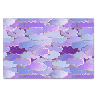 Japanese Clouds, Twilight, Violet and Deep Purple Tissue Paper | Zazzle
