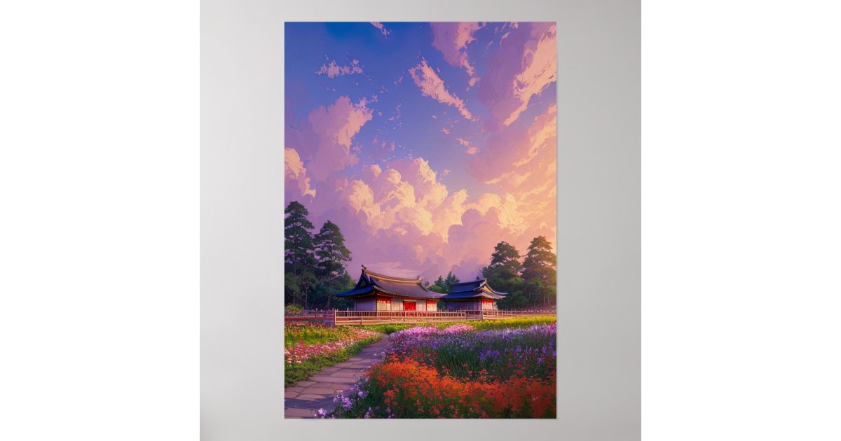 Japanese Countryside Poster | Zazzle
