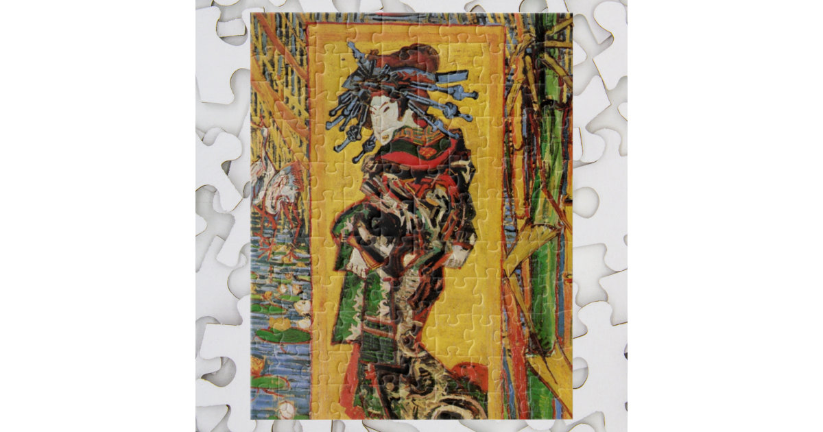 Japanese Courtesan Oiran by Vincent van Gogh Jigsaw Puzzle | Zazzle