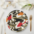 Japanese design party paper plates | Zazzle