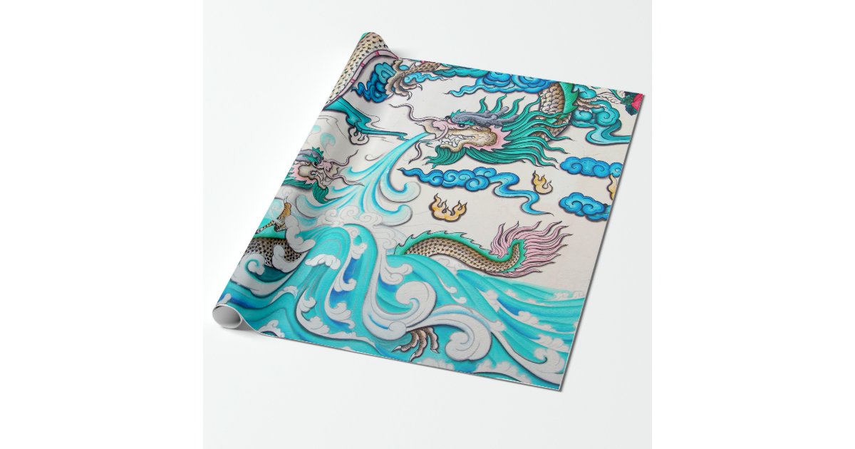 JAPANESE DRAGON Wrapping Paper | Zazzle