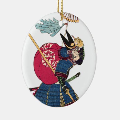 Japanese Eastern Samurai Vintage Warrior Japan Ceramic Ornament | Zazzle