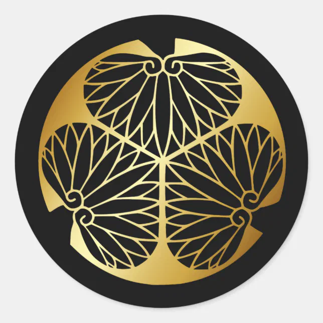 Japanese Family Crest KAMON Symbol Classic Round Sticker | Zazzle