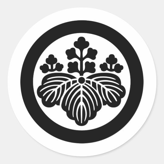 Japanese Family Crest KAMON Symbol Classic Round Sticker | Zazzle.com