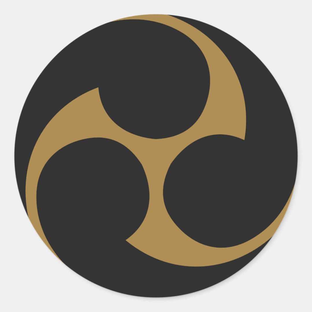 Japanese Family Crest KAMON Symbol Classic Round Sticker | Zazzle
