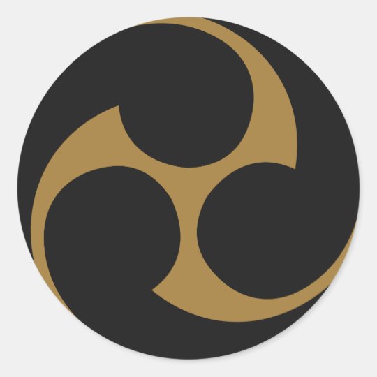 Japanese Family Crest KAMON Symbol Classic Round Sticker | Zazzle.com