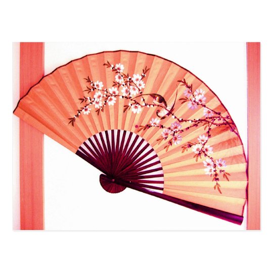 Japanese Fan Decoration- postcard | Zazzle.com