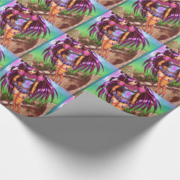 Japanese Fashion Anime Girl Wrapping Paper | Zazzle