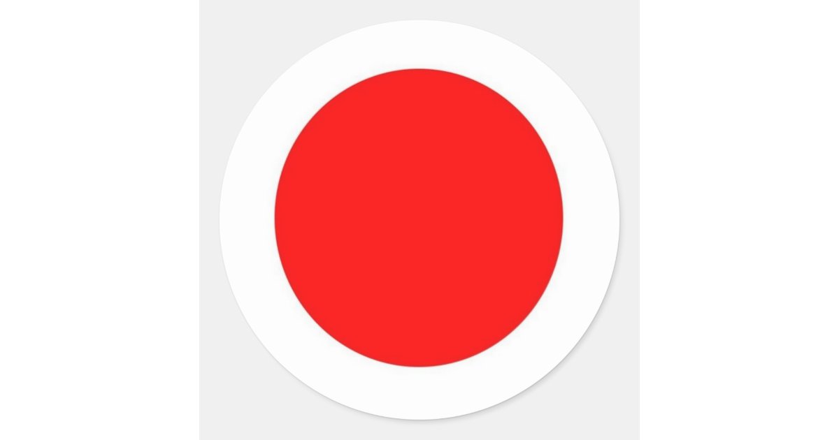 Japanese Flag Classic Round Sticker | Zazzle
