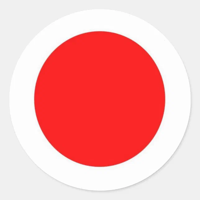 Japanese Flag Classic Round Sticker | Zazzle
