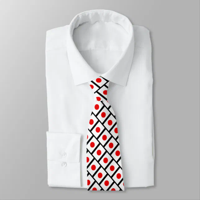 Japanese flag of Japan custom pattern neck tie | Zazzle