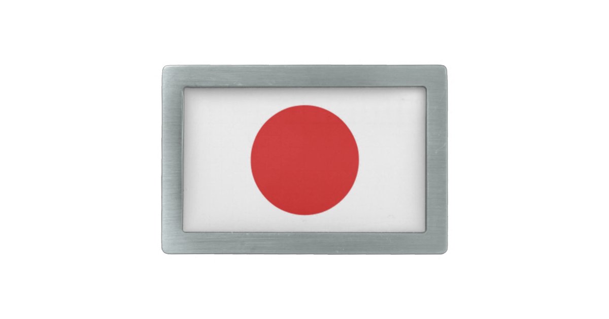 Japanese Flag Rectangular Belt Buckle | Zazzle