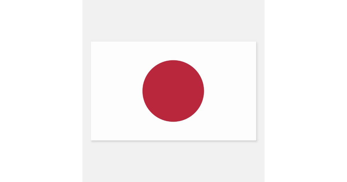 Japanese Flag Rectangular Sticker | Zazzle