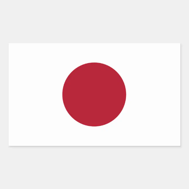 Japanese Flag Rectangular Sticker | Zazzle