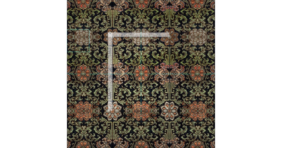 Japanese Floral Brocade Pattern Fabric | Zazzle