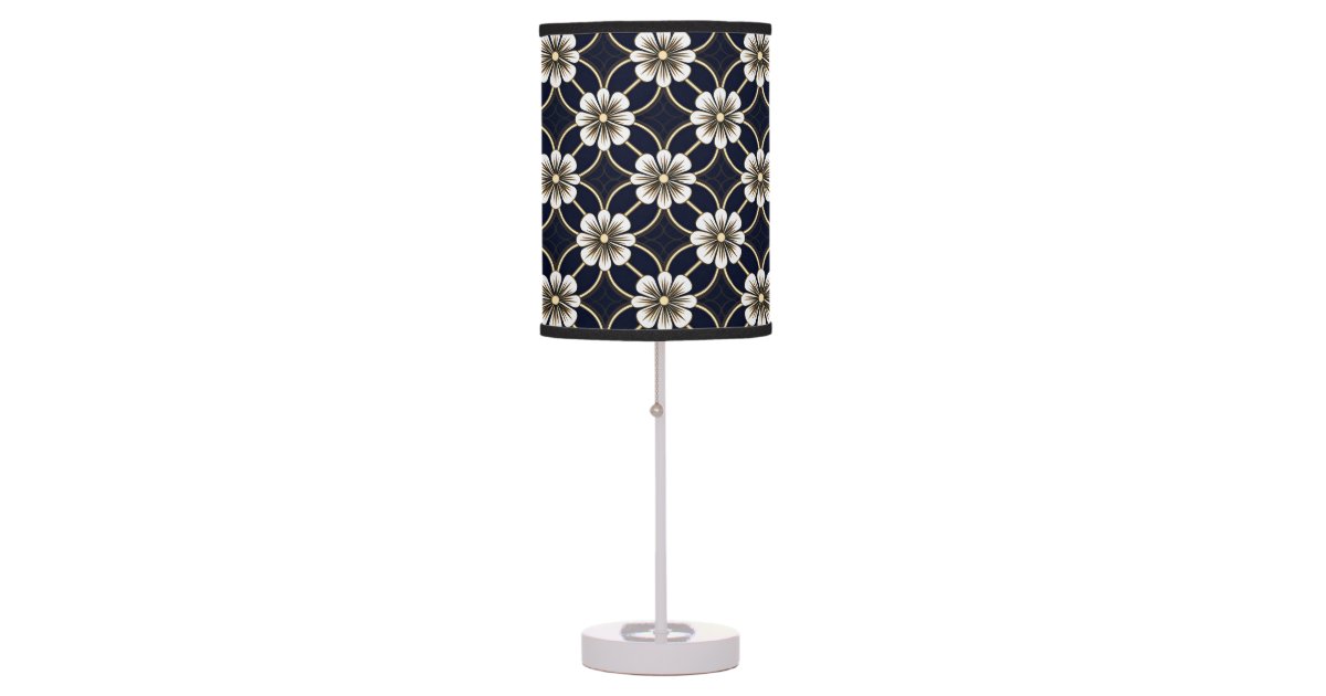 Japanese Floral Pattern Table Lamp | Zazzle