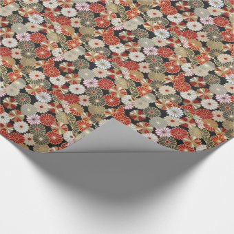 Japanese flower pattern vol.1 wrapping paper | Zazzle