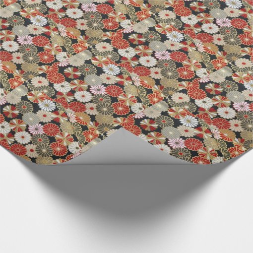 Japanese flower pattern vol.1 wrapping paper | Zazzle