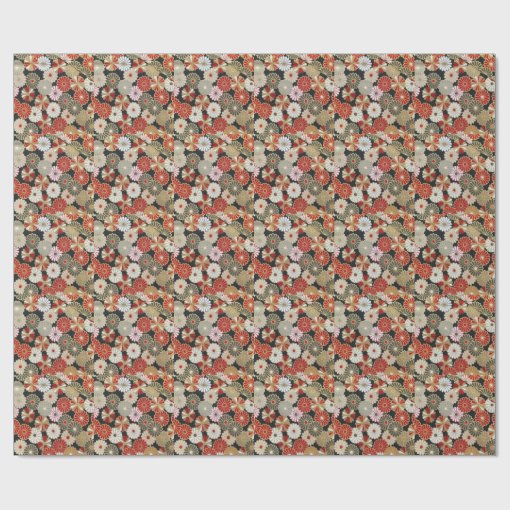 Japanese flower pattern vol.1 wrapping paper | Zazzle