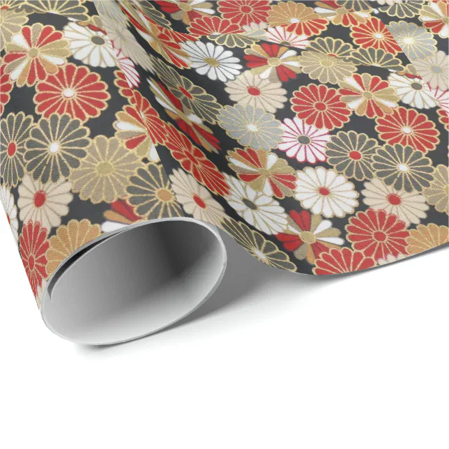 Japanese flower pattern vol.1 wrapping paper | Zazzle