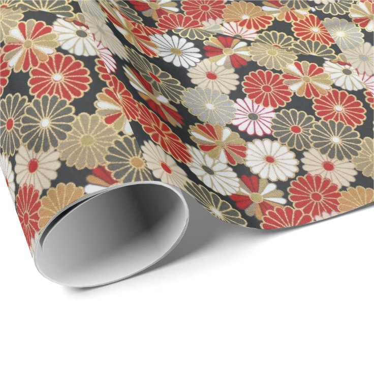 Japanese flower pattern vol.1 wrapping paper | Zazzle