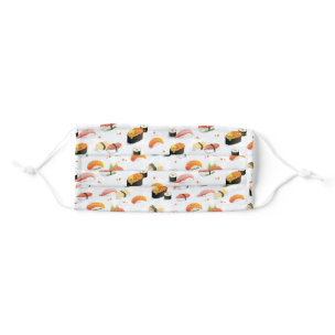 Japanese Food: Sushi Pattern Fabric | Zazzle