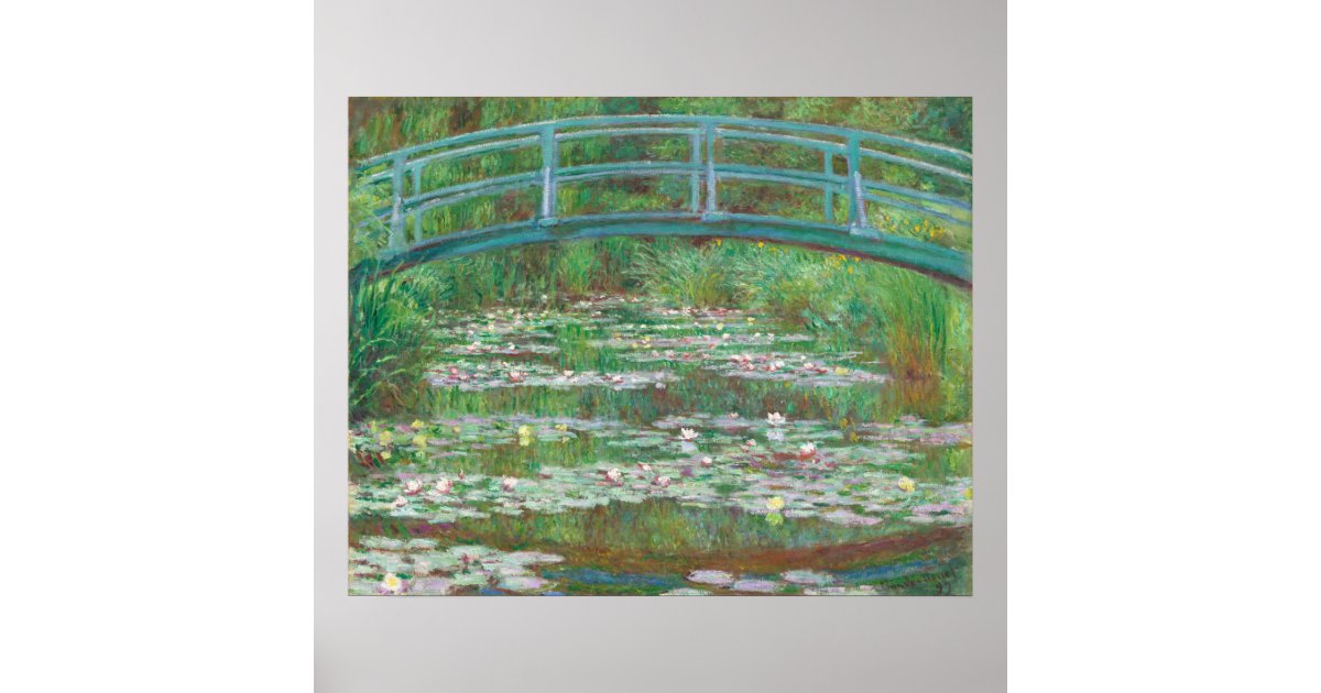 Japanese Footbridge, Claude Monet Fine Art Poster | Zazzle