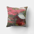 Japanese Garden Autumn Scene Throw Pillow | Zazzle