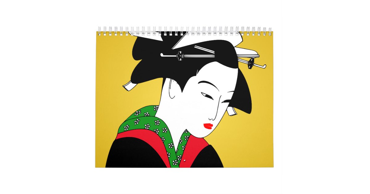 Japanese Geisha Girl Calendar | Zazzle