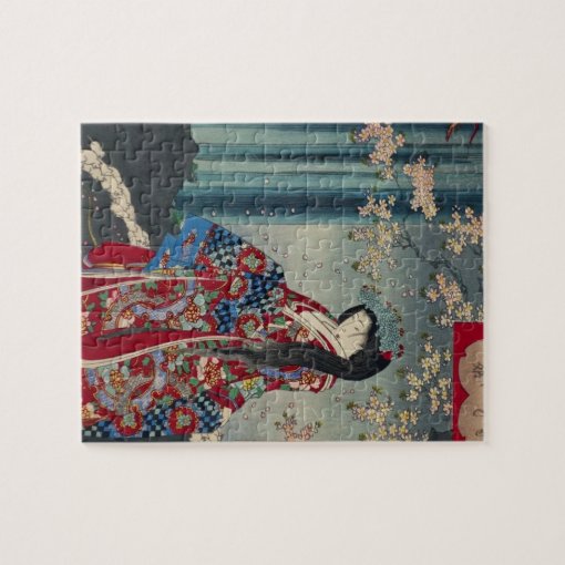 Japanese Geisha Lady Japan Art Cool Classic Jigsaw Puzzle | Zazzle