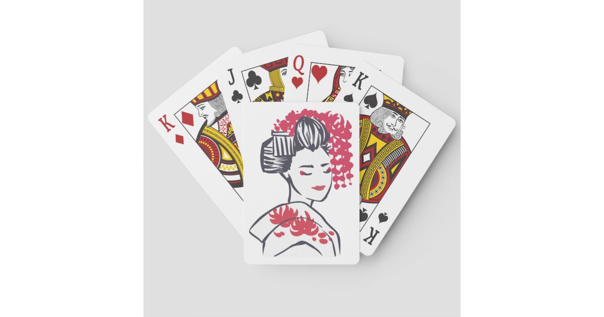 Japanese Geisha Poker Cards | Zazzle