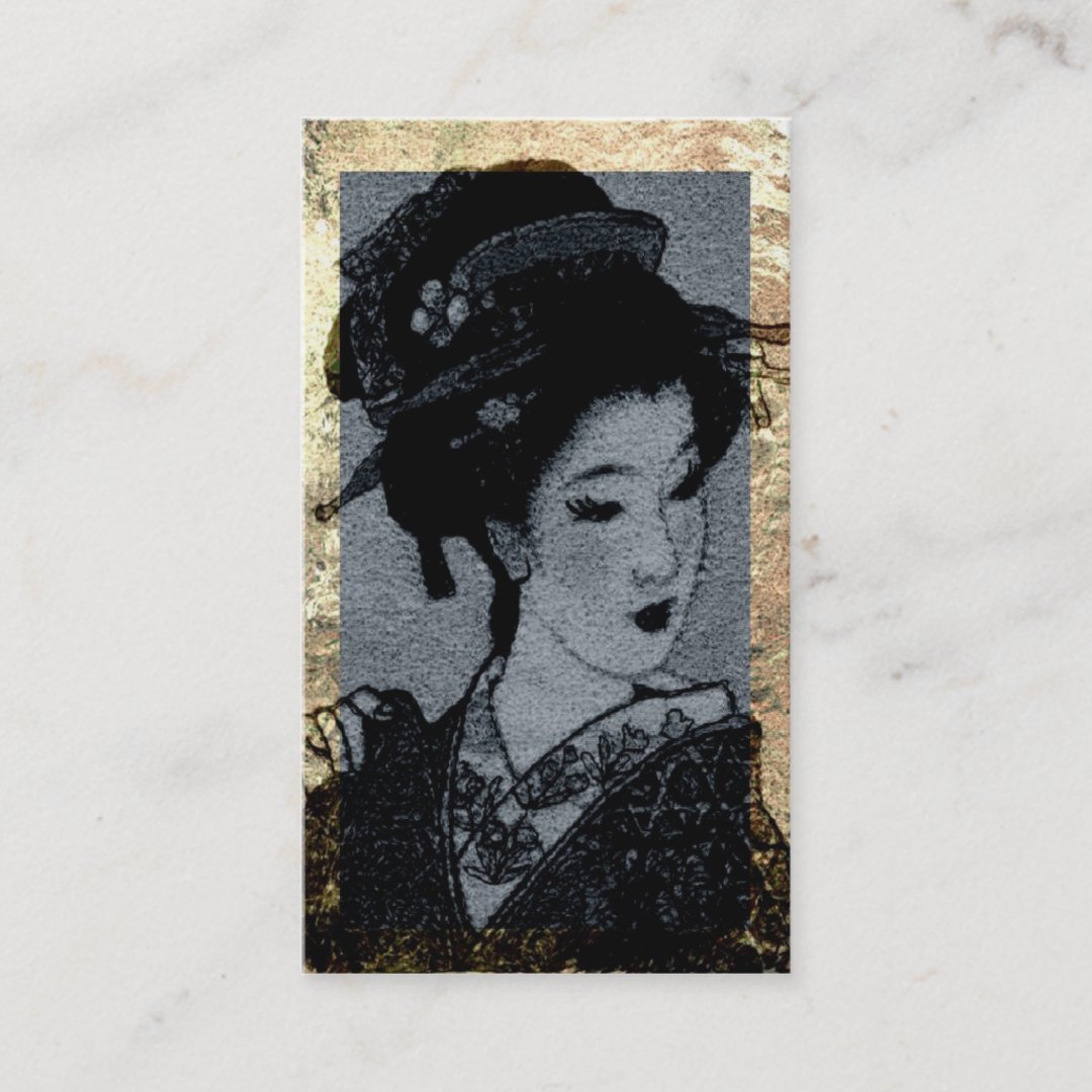 Japanese Geisha Profile Card Business Card | Zazzle