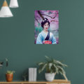 Japanese Geisha Tree AI Created Photo Style Poster | Zazzle