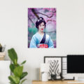 Japanese Geisha Tree AI Created Photo Style Poster | Zazzle