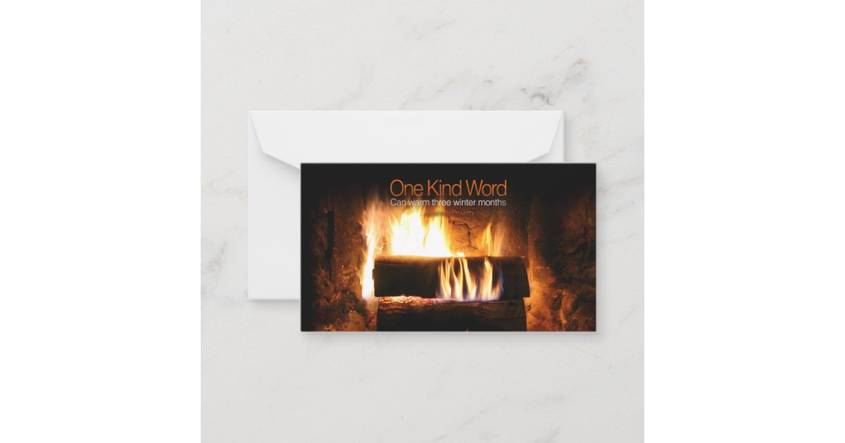 Japanese Inspirational Proverb "Kindness" Note Card | Zazzle