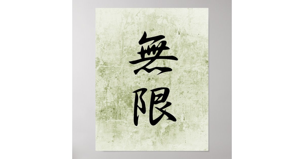 Japanese Kanji for Infinity - Mugen Poster | Zazzle