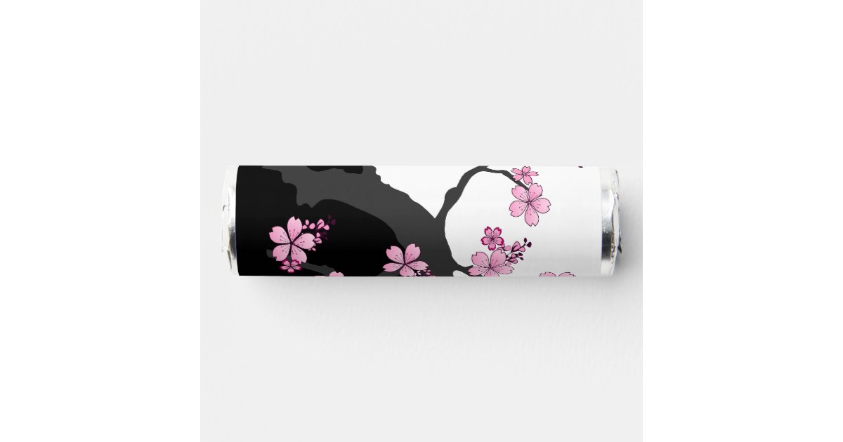 Japanese Kimono Black and White Pink Sakura Breath Savers® Mints | Zazzle