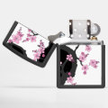 Japanese Kimono Black and White Pink Sakura Zippo Lighter | Zazzle