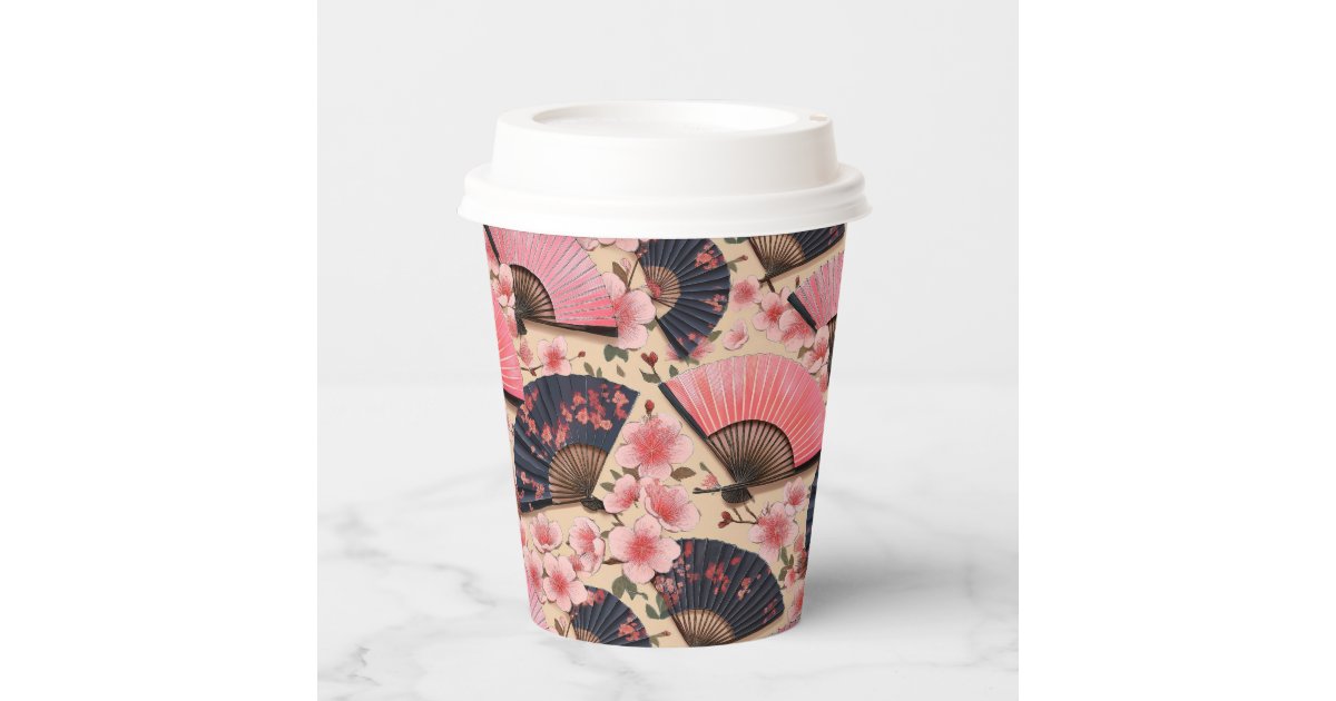 Japanese Kimono pattern Paper Cups | Zazzle