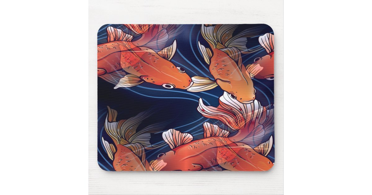 Japanese Koi Fish Mouse Pad | Zazzle