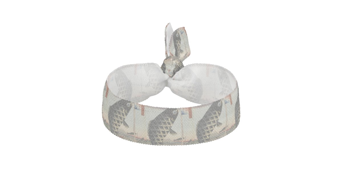 Japanese Koi Hiroshige Fish Festival Flag Elastic Hair Tie | Zazzle