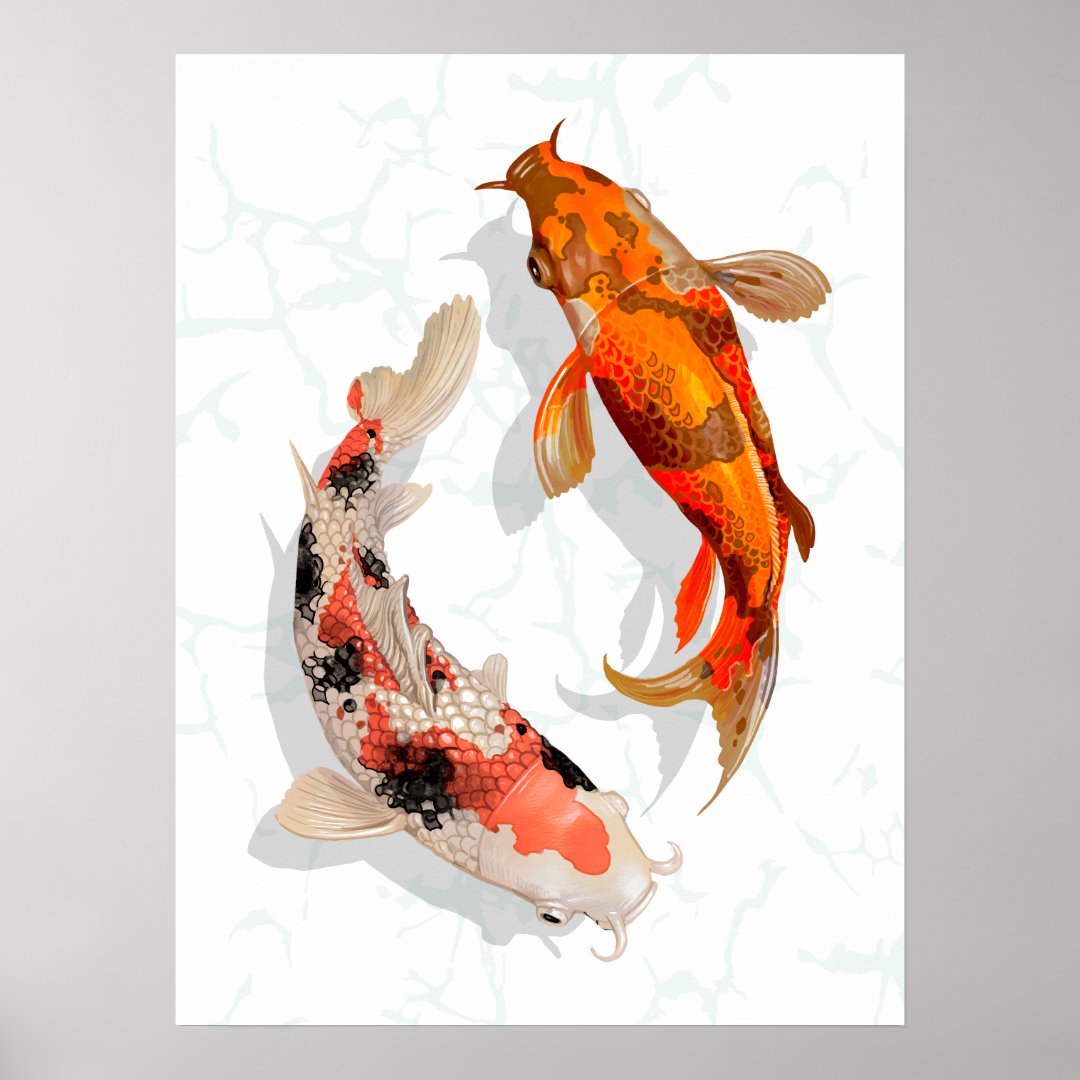 Japanese Koi Pond Poster | Zazzle