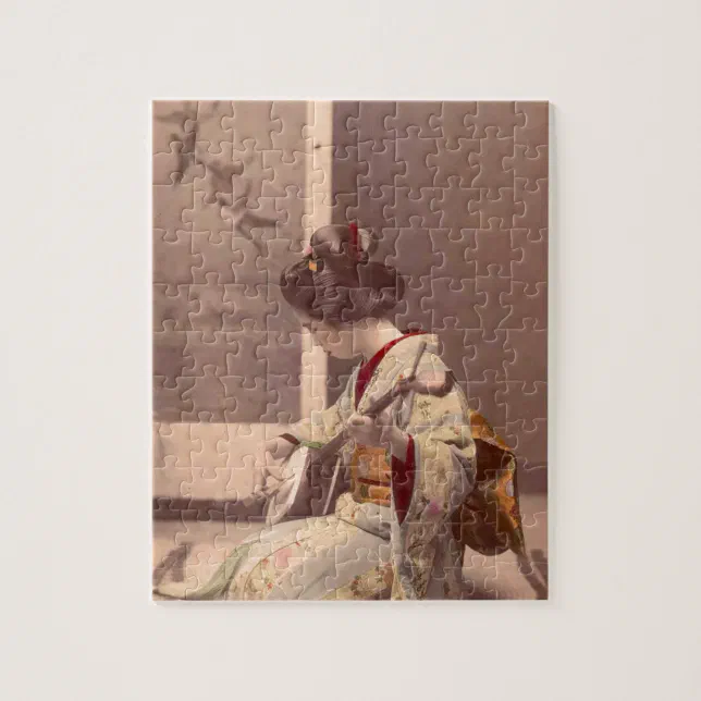 Japanese Lady Geisha Asian Vintage Art Jigsaw Puzzle | Zazzle