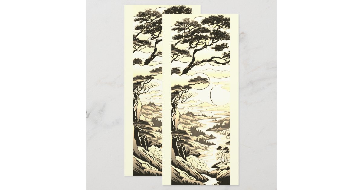 Japanese Landscape Ink Art No2 | Zazzle