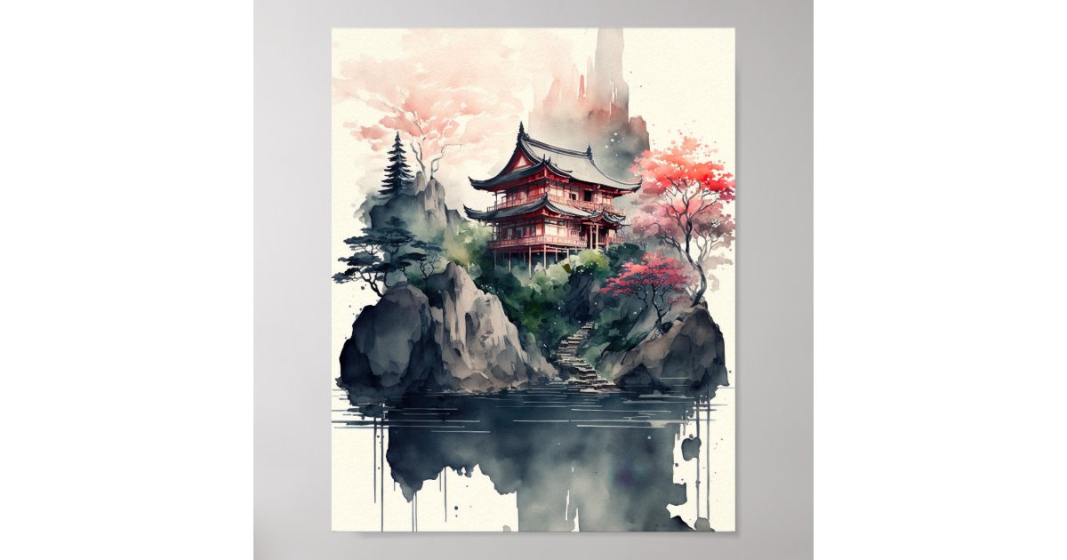 Japanese Landscape Poster | Zazzle