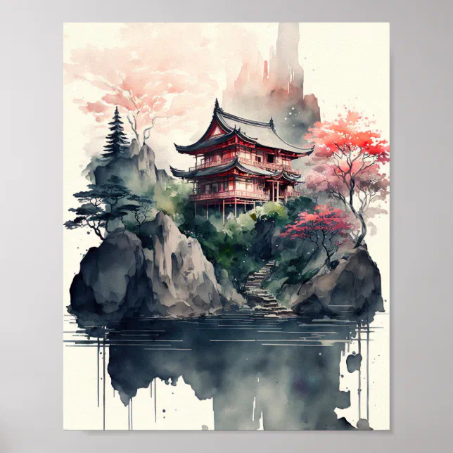 Japanese Landscape Poster | Zazzle
